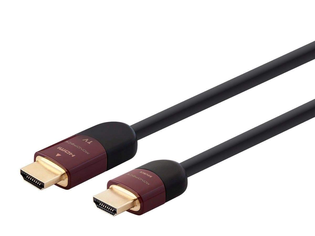 Monoprice 4K High Speed HDMI Cable - 4K@60Hz, 18Gbps, HDR, CL2 In-Wall Rated, Active, 50ft, Black