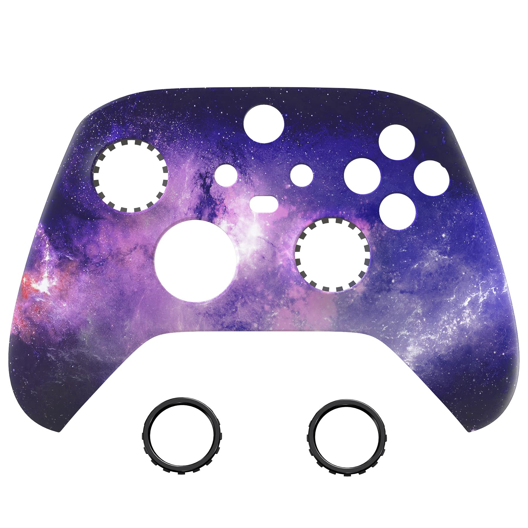 eXtremeRate ASR Version Custom Shell for Xbox Core Wireless Controller - Anti Sticks Rubbing Rings - Replacement Accessories Front Cover Faceplate for Xbox Series X & S Controller - Nebula Galaxy