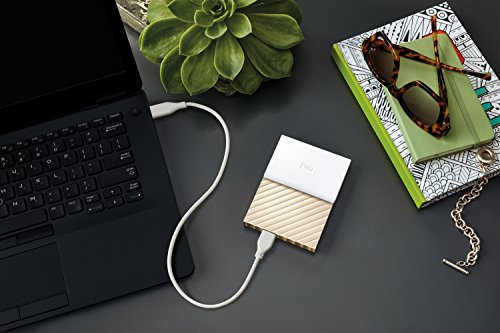 WD 2TB White-Gold My Passport Ultra Portable External Hard Drive - USB 3.0 - WDBFKT0020BGD-WESN