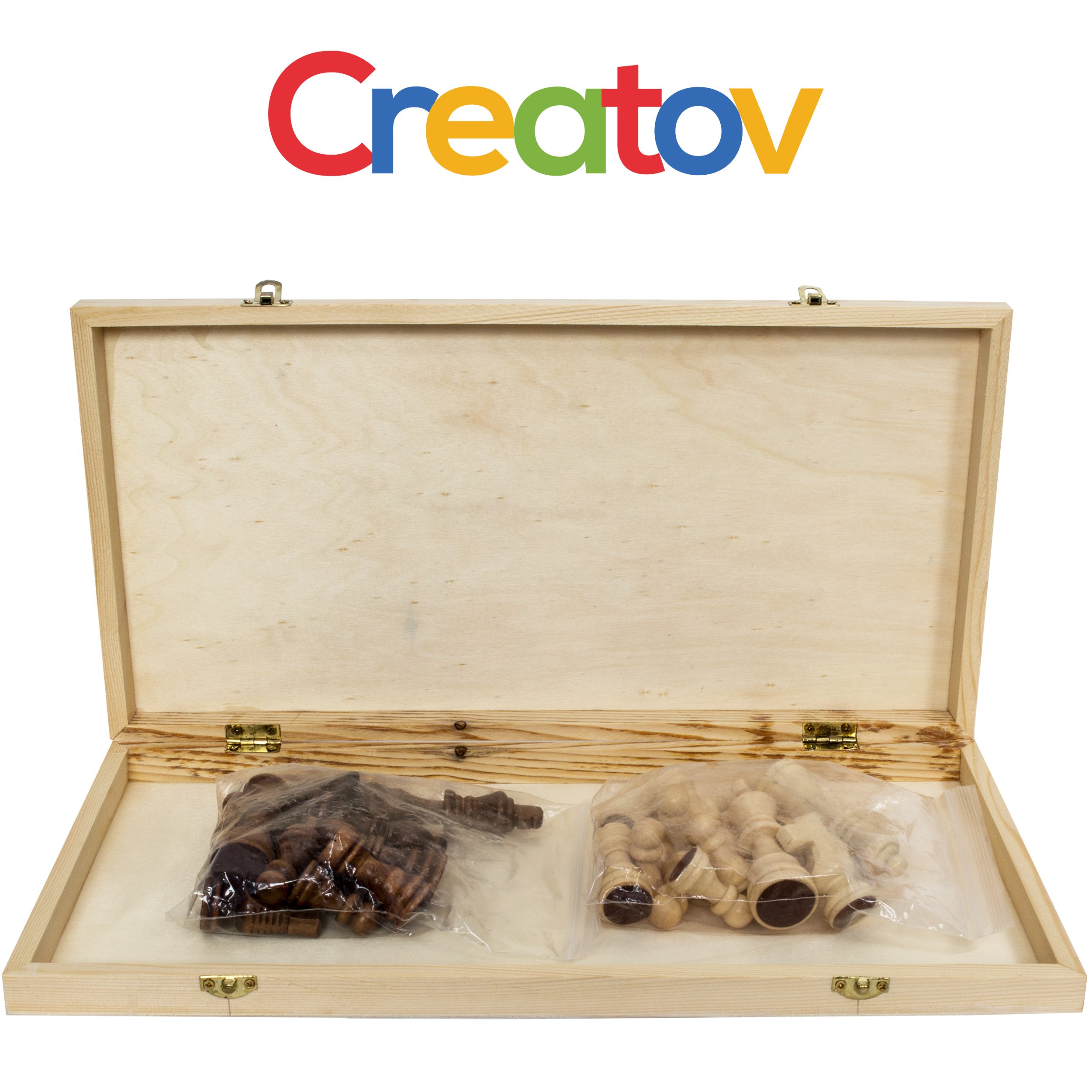 Creatov Chess Set - Chess Board Set for Adults Kids Chess Set Board Game Set Wood Chess Set with Chess Pieces Travel Chess Set