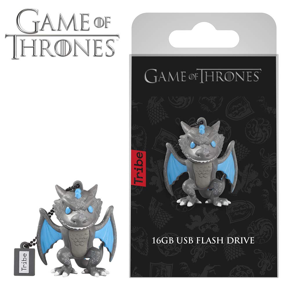 Tribe FD032507, Game of Thrones Viserion, 16GB USB Flash Drive 2.0 Memory Stick Keychain