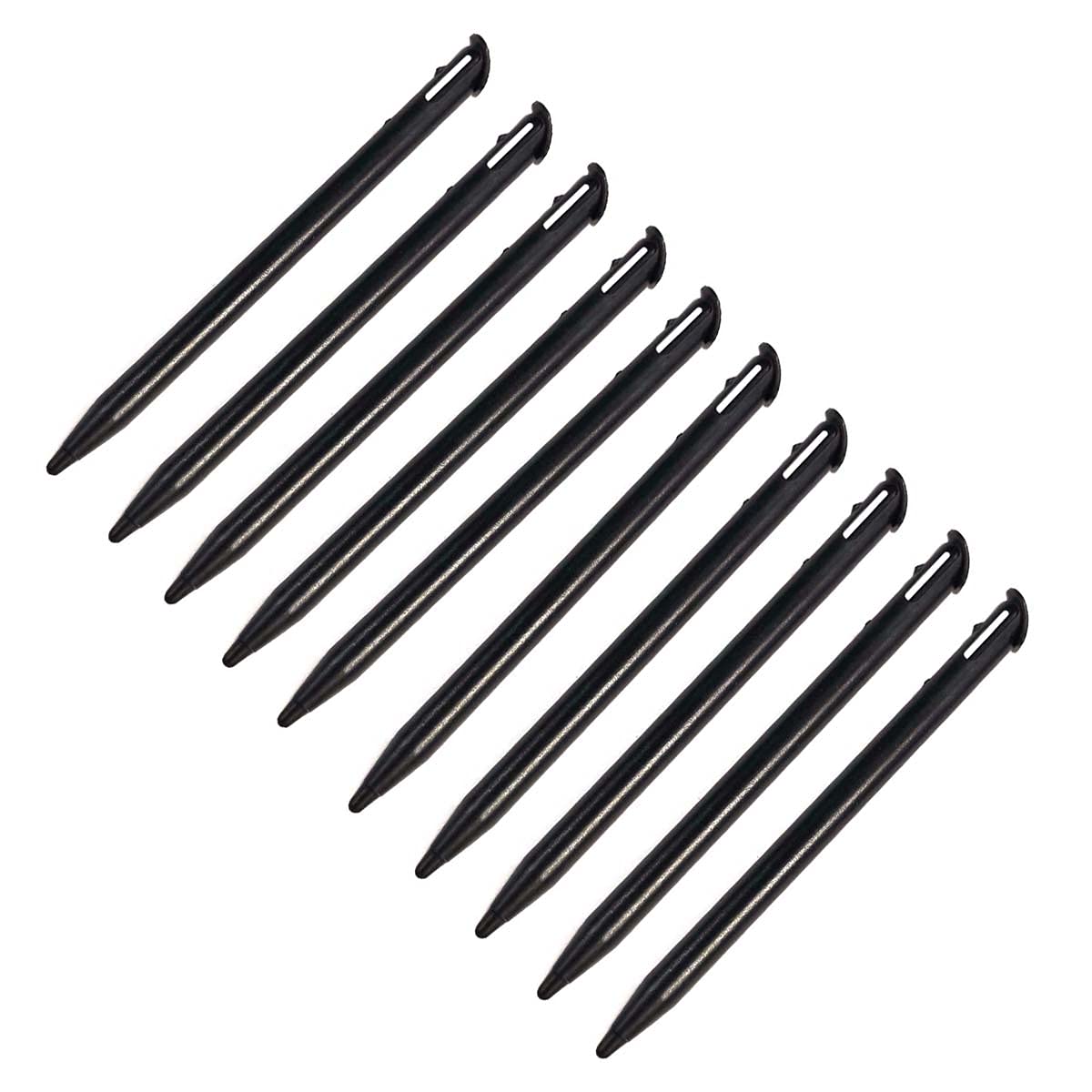 FainWan 10 Pack Stylus Pens for New 3DS XL 2015 Nin-tendo Slot Replacement Pen Plastic Touch Screen Pen Set (Black)