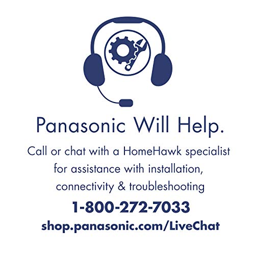 Panasonic HomeHawk Outdoor Wireless Smart Home Security Camera, Wide Angle View, Color Night Vision, 2-Way Talk, Works with Alexa & Google Assistant, 2 Camera Kit (KX-HN7002W)