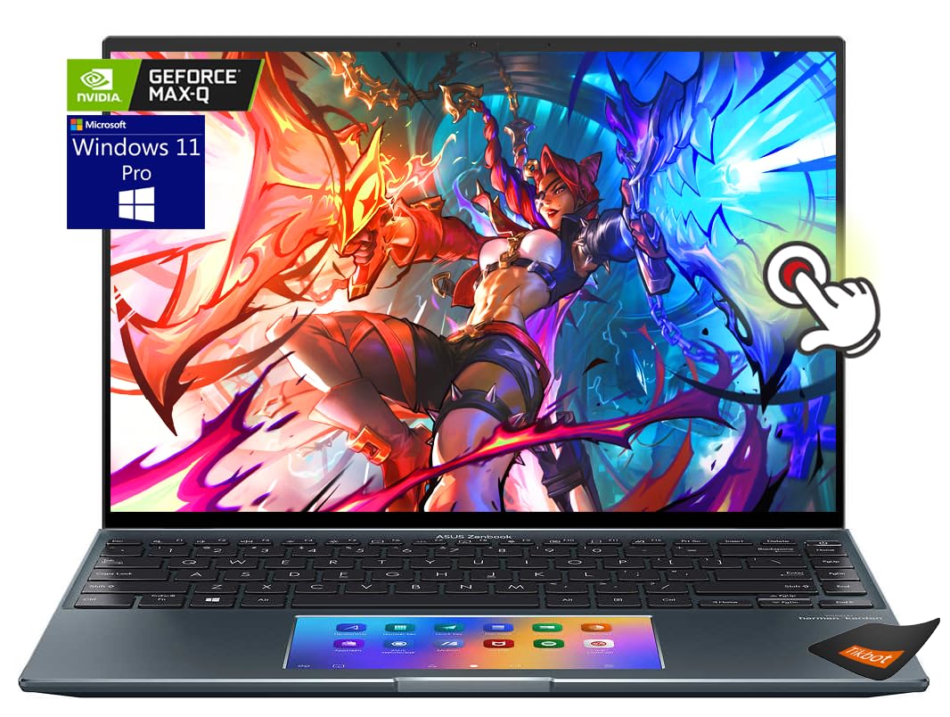 ASUS Zenbook 14X 14 16:10 OLED 2.8K (2880 x 1800) Touchscreen Slim Laptop | Core i7-1165G7 | NVIDIA GeForce MX450 | Windows 11 Pro | Backlit KB | Harman/Kardon | w/hdmi (16GB RAM | 2TB PCIe SSD)