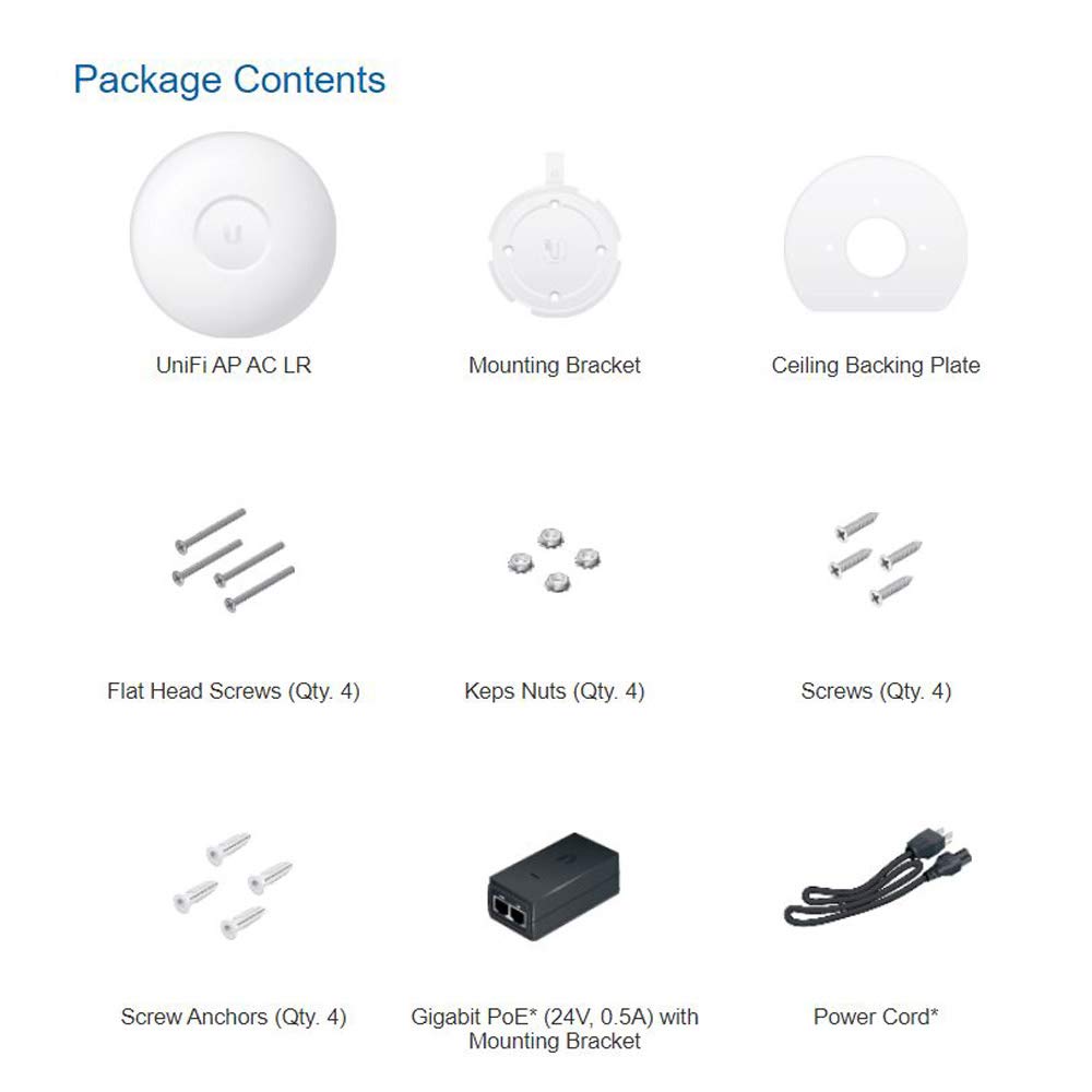 Ubiquiti Networks Ubiquiti Uap-Ac-Lr 2-Pack Unifi Ap Ac Lr Long Range 802.11Ac Gigabit Poe