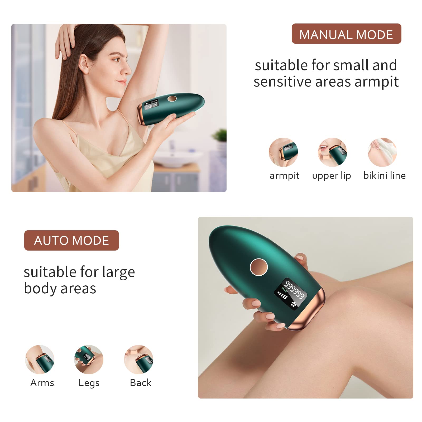 At-Home IPL Hair Removal for Women and Men, Permanent Laser Hair Removal
