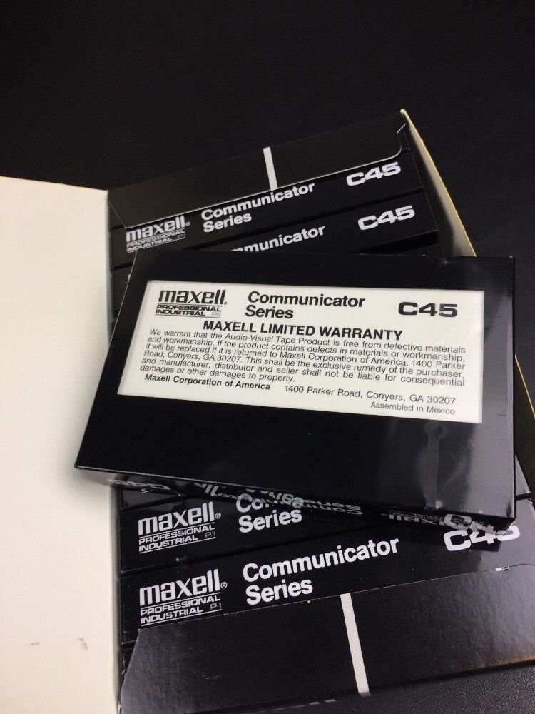 Pack of 16 Maxell Professional Industrial P/I Communicator Series Low Noise High Output Cassettes