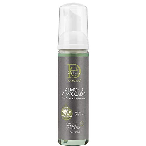 Design Essentials Curl Enhancing Hair Mousse for Curly Hair; Almond and Avocado Collection, 2.5 Ounce