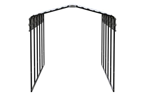 Arrow Carports Galvanized Steel Carport, Compact Car Metal Carport Kit, 10' x 24' x 9', Eggshell