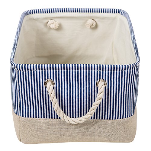 DAE Living Fabric Storage Bins (Set of 2) | Extra Stiff Canvas Fabric | Wire Framed | Fully Lined Interior | Perfect for Clothes, Toys, Shoes, Pet Supplies, Nurseries, Closet and Shelf Storage