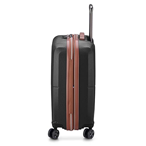 DELSEY Paris St. Tropez Hardside Expandable Luggage with Spinner Wheels, Black, Checked-Large 28 Inch