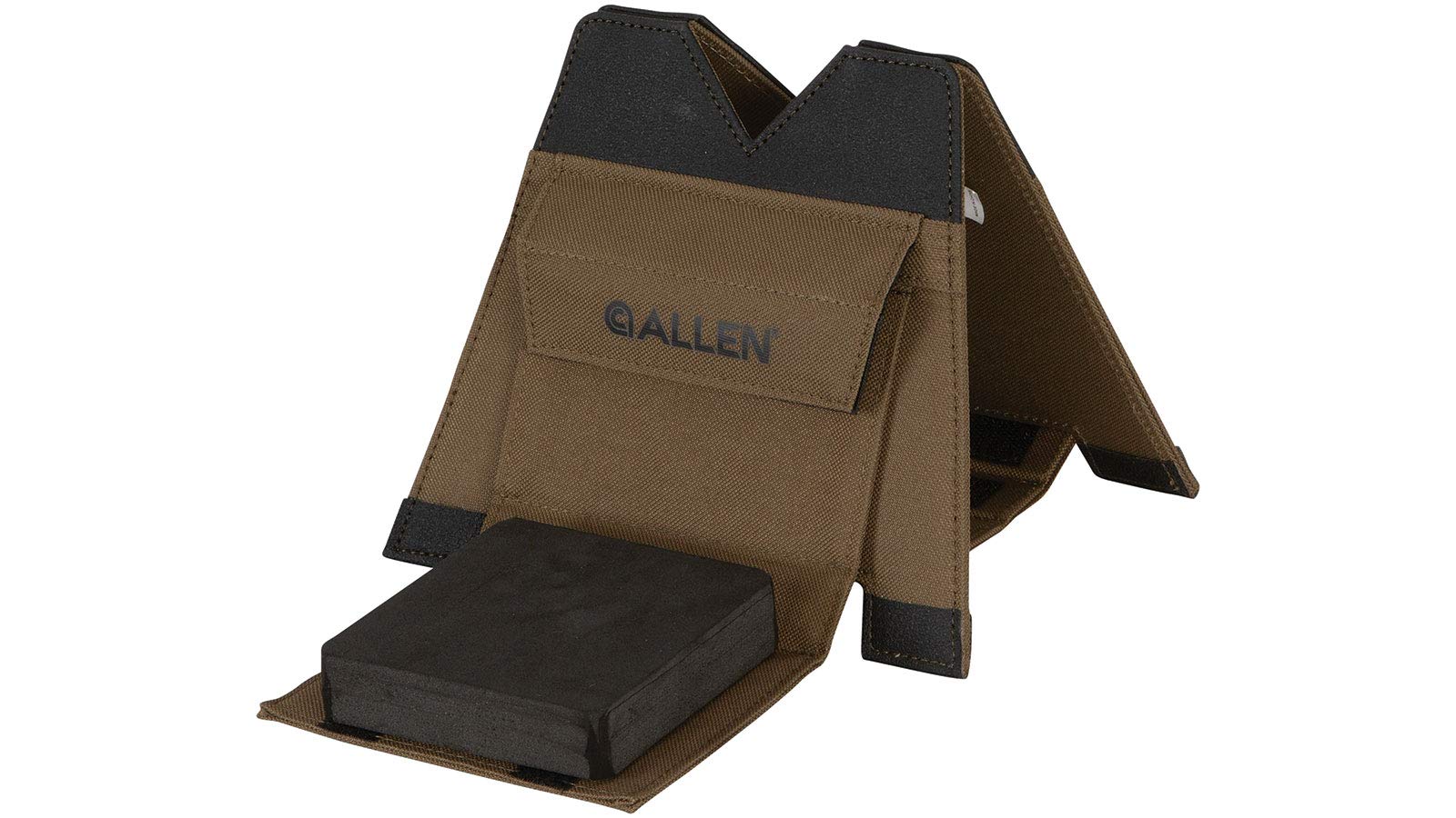 Allen Company Alpha Folding Shooting Rest with Handgun Stand- Brown/Black