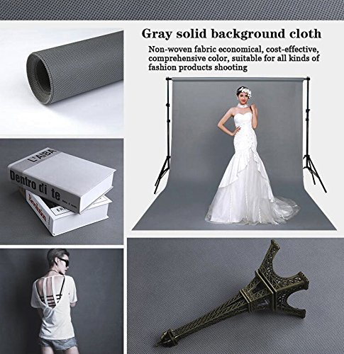 LYLYCTY 5x7ft Photography Studio Non-Woven Backdrop Gray Backdrop Solid Color Backdrop Simple Background LY076