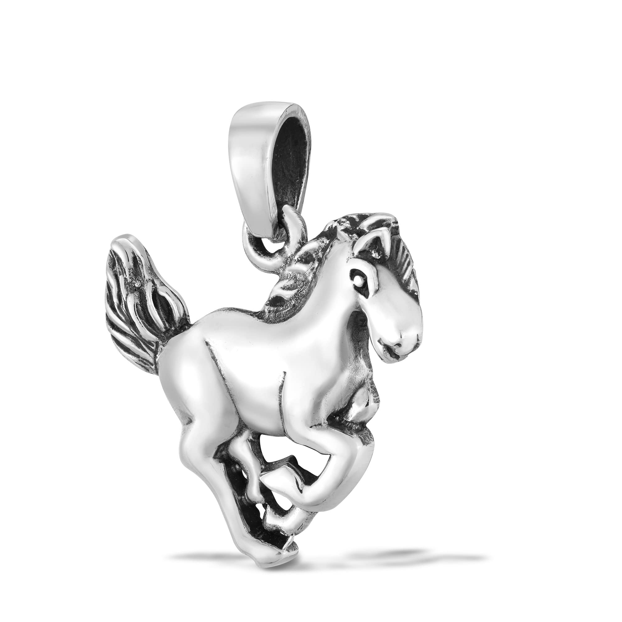AeraVida Noble Stallion Horse .925 Sterling Silver Pendant