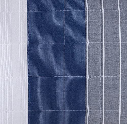 Nautica - Sham, Cotton Reversible Bedding with Envelope Closure, Pre-Washed for Added Softness, Stylish Home Decor (Swale Navy, 21" x 27")