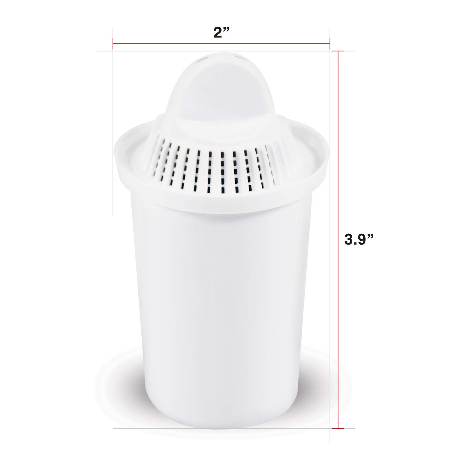 BIO CERA Water Filter Replacement Cartridge for Alkaline Antioxidant Water Ionizer, Activated Carbon Filter Pitcher - Up to PH 9.5 (3 Pack/Set)