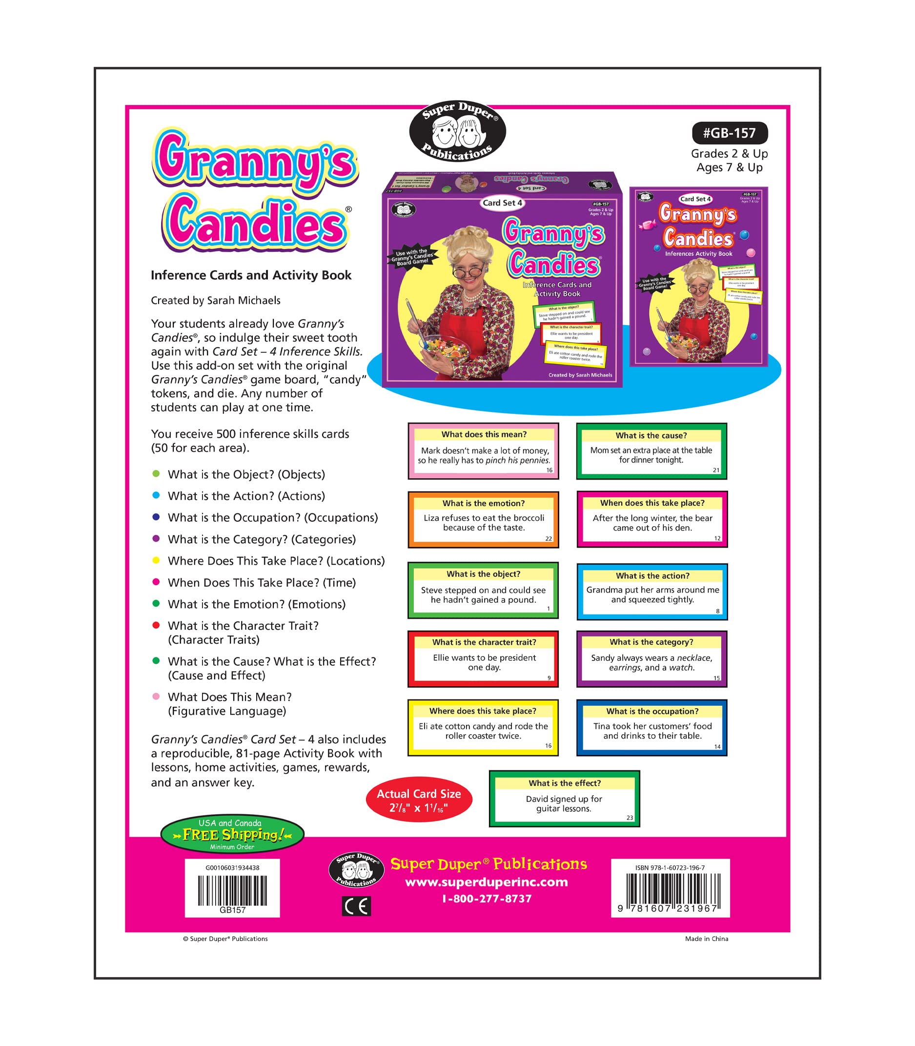 Super Duper Publications | Granny's Candies® Vocabulary & Word Meaning Game Inferences Cards (Add-On Set 4) | Educational Learning Resource for Children