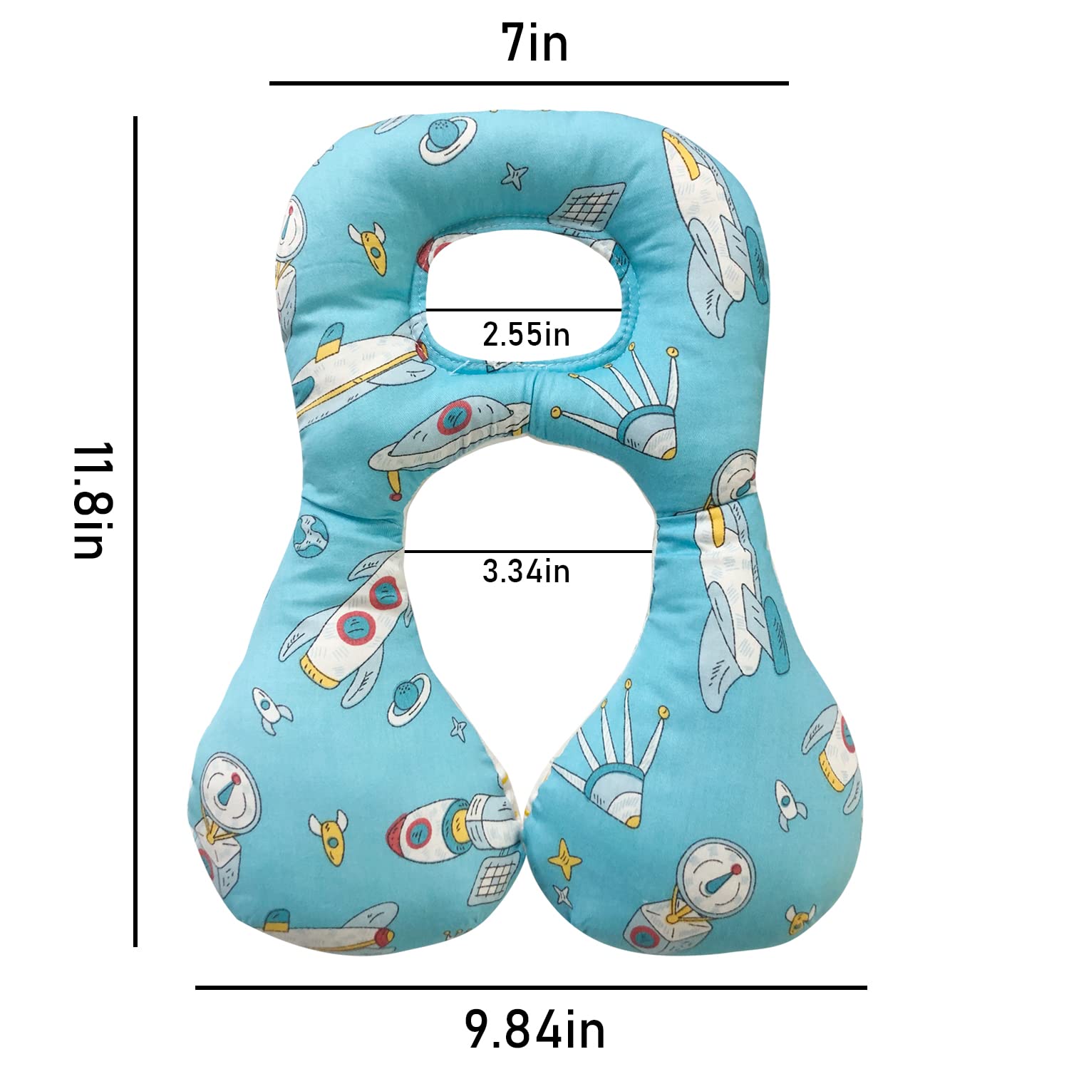 Baby Travel Pillow - Stroller Or Car Seat Baby Body Travel Pillow/Double Side Design Baby Head Support Pillow