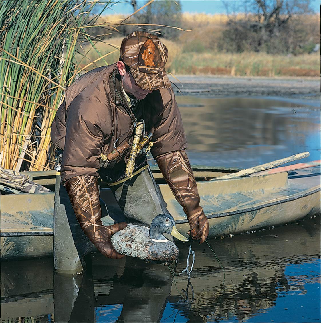Allen Company Hunting unisex-adult Waterproof Decoy Gloves, 18" Neoprene, Realtree MAX-5 Camo