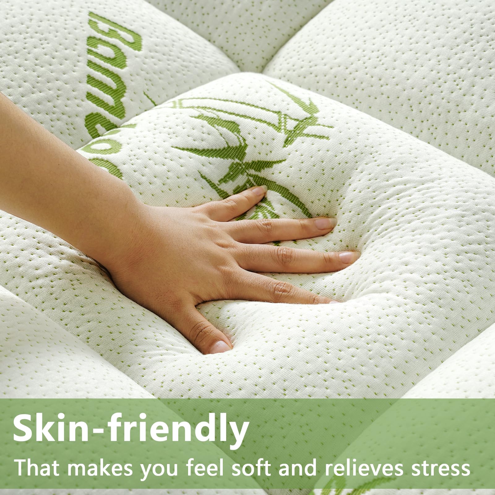 Premium Viscose Made from Bamboo Full Size Mattress Topper for Back Pain, 1200 GSM Quilted Fitted Extra Thick Mattress Pad,Pillow Top Mattress Cover with Deep Pocket Up to 21 Inches(54 * 75inch)