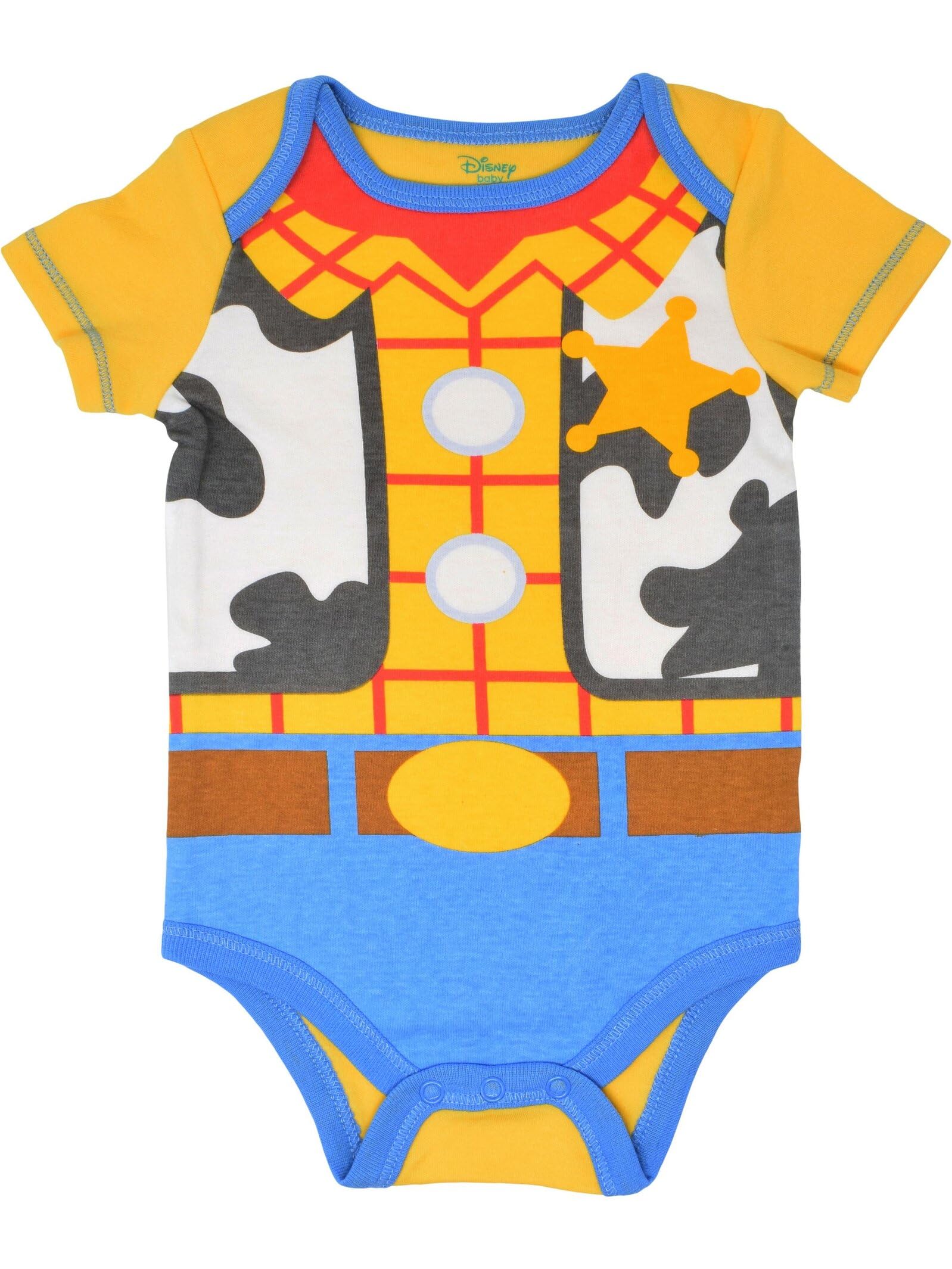 Disney Pixar Toy Story Woody Buzz Lightyear Slinky Dog Newborn Baby Boys 5 Pack Bodysuits 3-6 Months