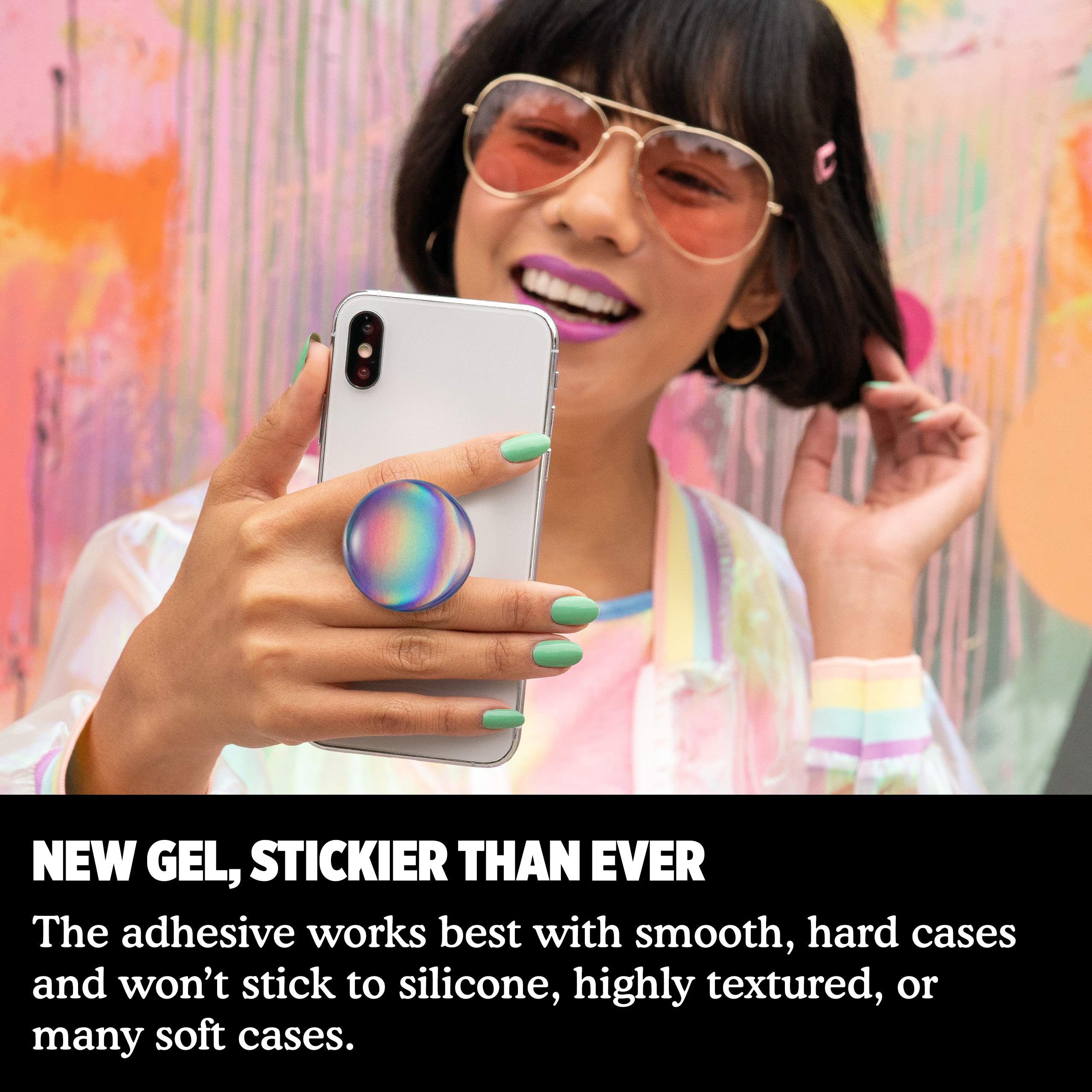 PopSockets PopGrip: Swappable Grip for Phones & Tablets - Rainbow
