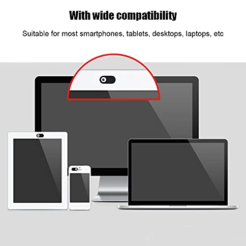 SALUTUY Lens, Wide Compatibility Metal Material Webcam Cover Sticker Laptop Camera Cover for Protecting Your Digital Life for Laptops for Desktops(Black)