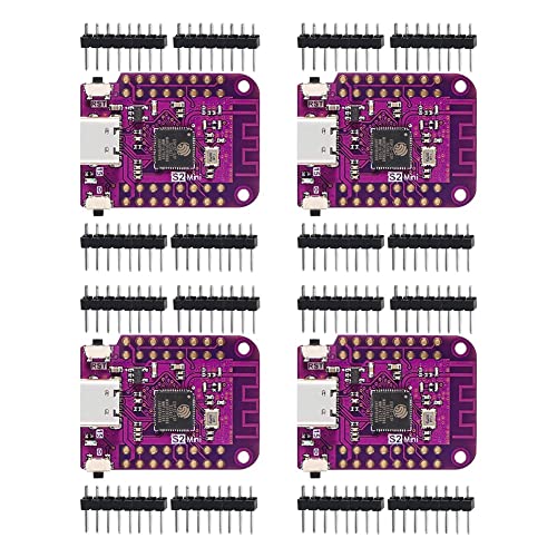 ATOZS 4Pcs S2 Mini Development Board WiFi Development Board ESP32-S2FN4R2 ESP32-S2 4MB Flash 2MB PSRAM MicroPython