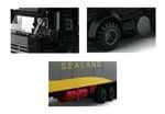 General Jim's Black Semi Truck Building Blocks Set β 231mm Highly Detailed Model - Realistic Black Cab, Gray and Yellow Trailer, Mirrors, Exhaust Stack β Perfect for Hobbyists & Train Garden Displays