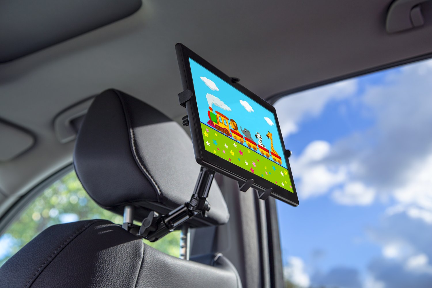 Mount-It! Premium Car Headrest Tablet Holder with Adjustable Arm | Heavy Duty Aluminum Car Tablet Mount for iPad 7, Galaxy Tab, Fire Tablets (MI-7310)