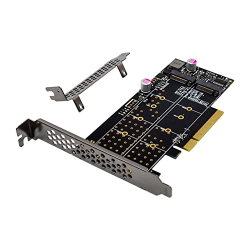 ATOZS PCI-E X8 Dual Channel M.2 NVMe Boost M.2 M Key NVMe SSD Solid State Drives Expansion Card