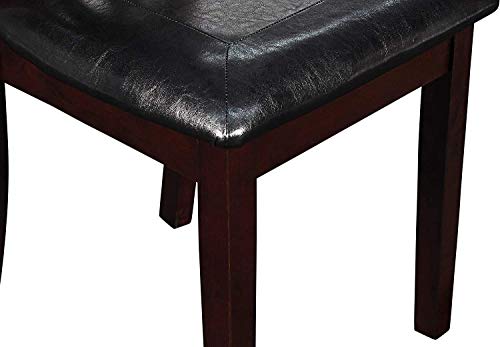 New Classic Furniture Gia 5-Piece Round Dining Set with 1 Dining Table and 4 Chairs, 47-Inch, Ebony