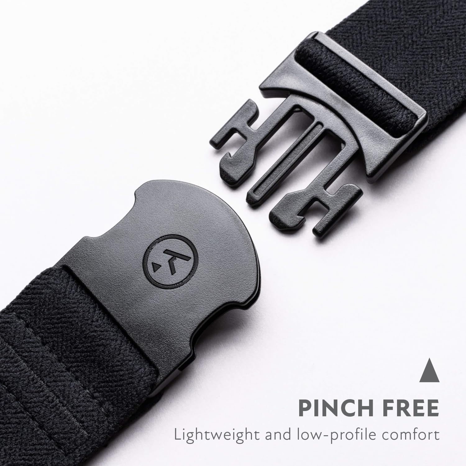 Arcade The Original Unisex Adventure Belt, Repreve Elastic Webbing, Non-Metal Travel Friendly Buckle, Hemingway - Black/Grey