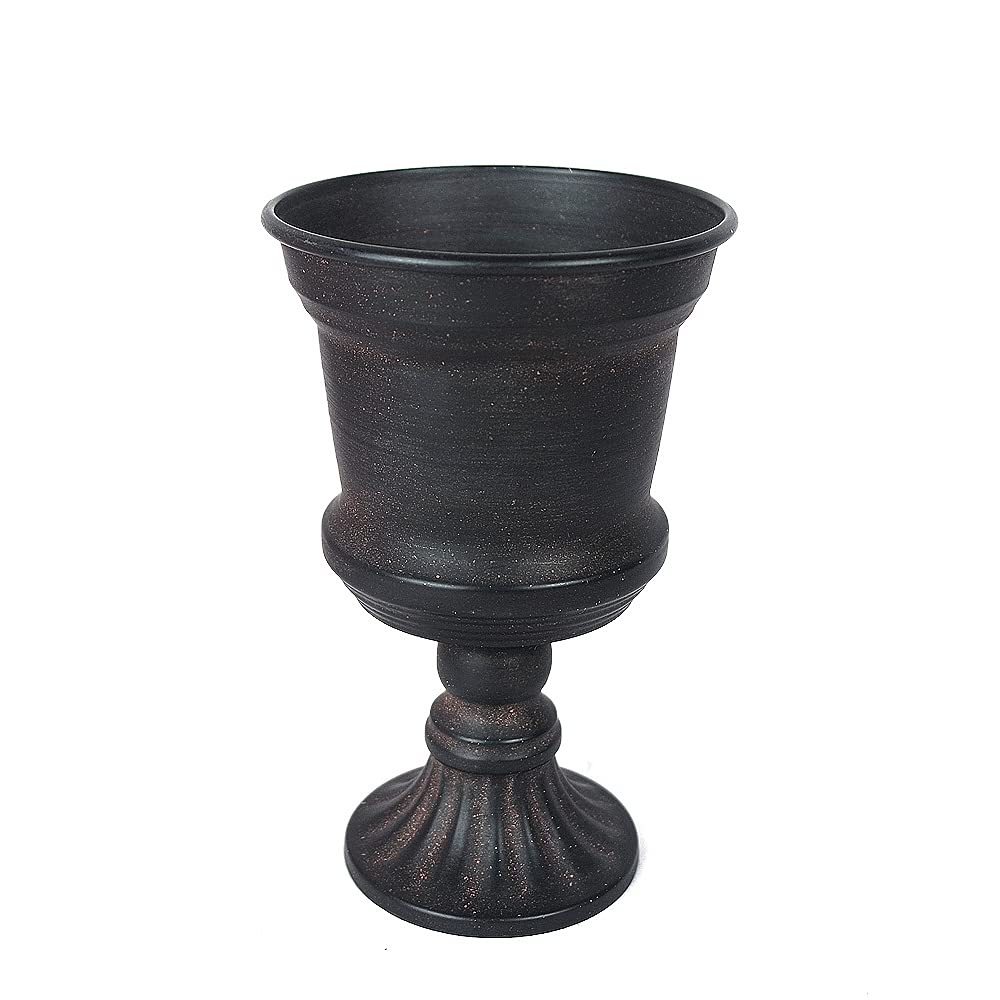WEIDUOFUN Antique Display Urn Planter Pedestal Vase Rustic Classic Urn Planter Vase for Wedding Home Cafe Decoration -7.87โTall and 3.54โ Diameter