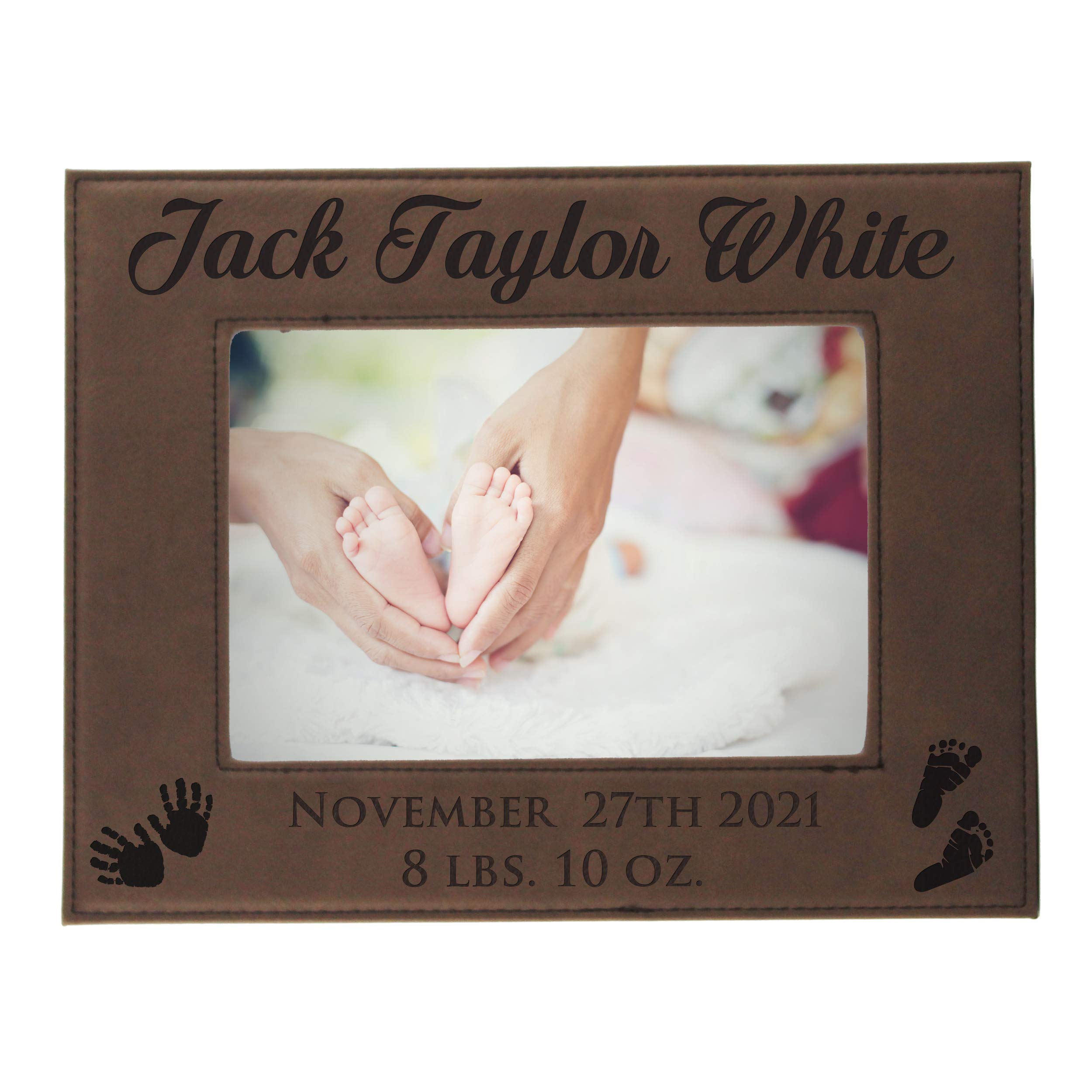 My Personal Memories Customized New Baby Photo Frame - Custom Engraved Boy Girl Picture Frame (5 x 7)