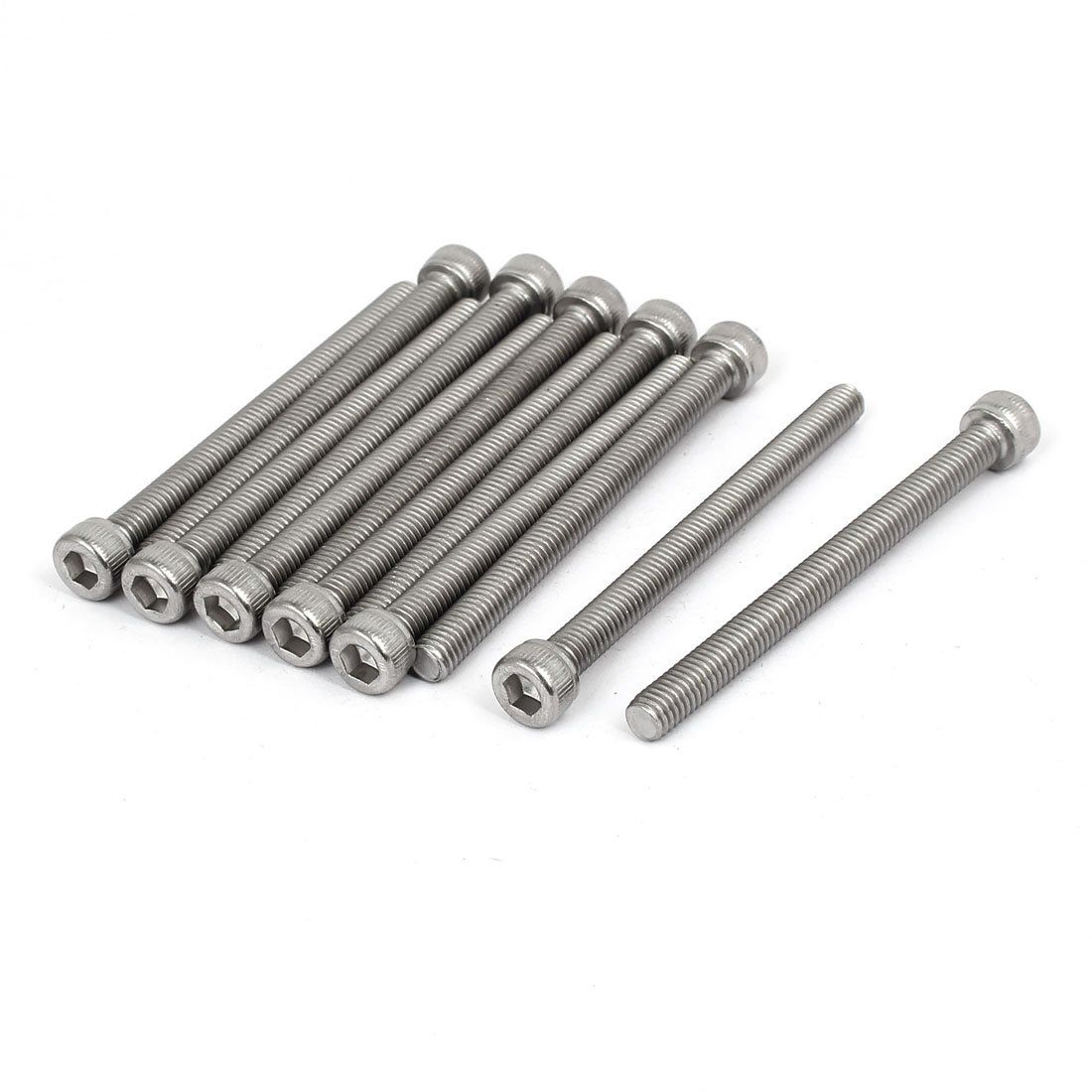 uxcell M6 x 70mm Thread 304 Stainless Steel Hex Socket Head Cap Screw Bolt DIN912 12pcs