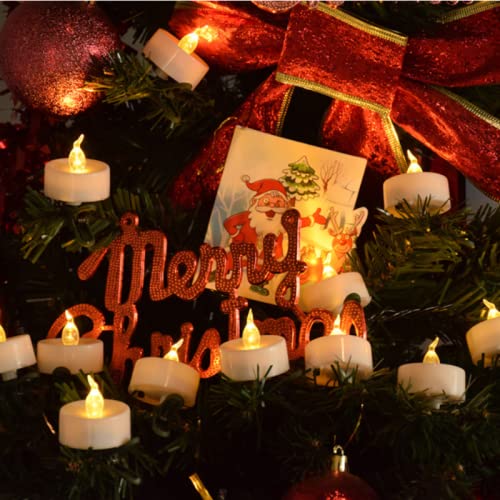Flameless LED Candles, 12 PCS Decorative Candles, Candle Lights with Clips, Fake Candles for Home/Garden/Holiday/Decorations, Seasonal Celebration,Christmas & Wedding Decor (Warm White)