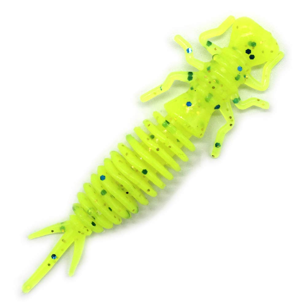 Adygil ADSL109/BRC55 Soft Silicone Lures for Bass, Trout, Crappie, 60pcs/Pack, 6 Colors, 10pcs Each Color.