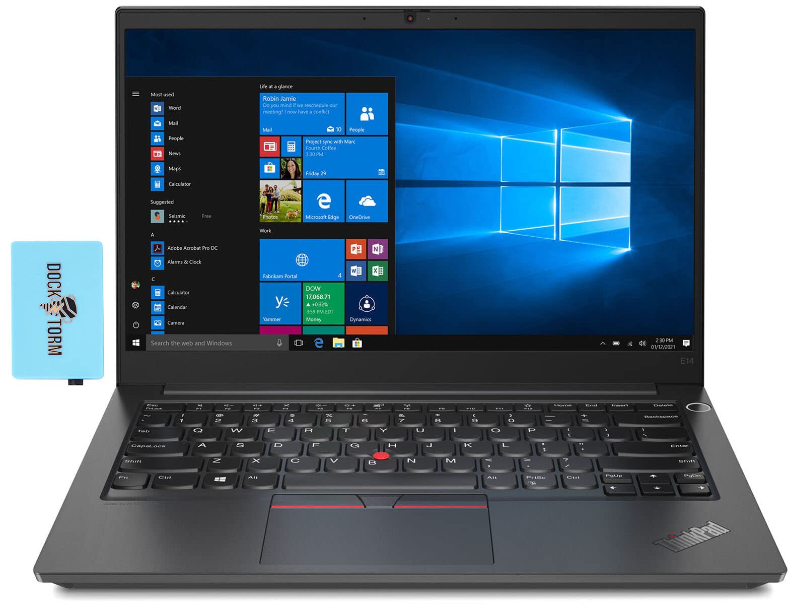 Lenovo ThinkPad E14 Gen 3 Business Laptop 14.0" FHD Display (AMD Ryzen 5 5500U 6-Core, 16GB RAM, 512GB PCIe SSD, AMD Radeon,WiFi 6, Bluetooth 5.2, Webcam, Win 10 Pro) with Hub