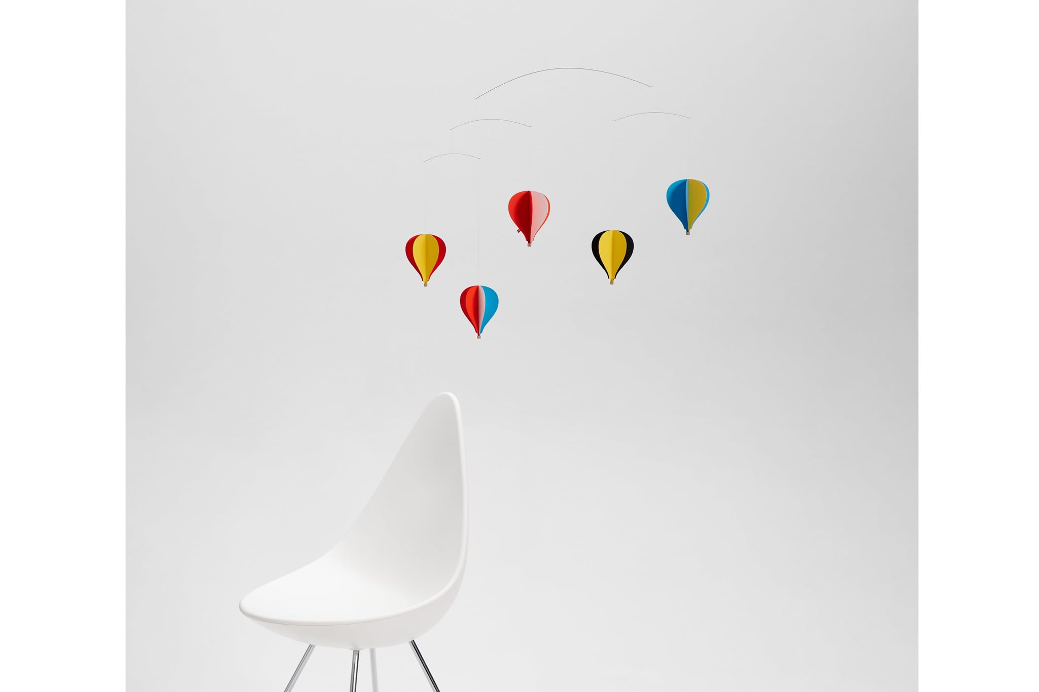 Flensted Mobiles 5 Balloon Hanging Nursery Mobile - 26 Inches - High Quality Cardboard