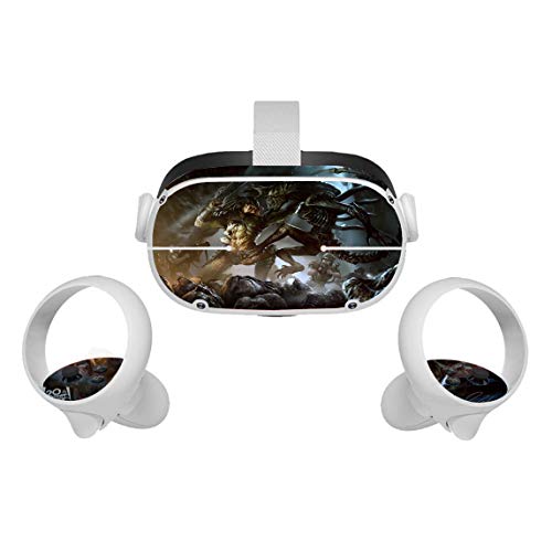 Alien Science Fiction Action Film Stickers Skin for Oculus Quest 2,VR Headsets and Controllers Sticker Protective Decal Accessories