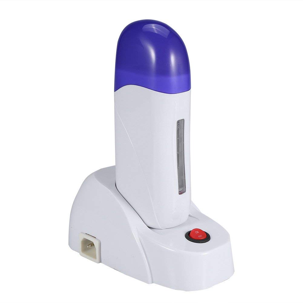 Roll-On Electric Waxing Machine for Painless Hair Removal, Warm Roller Wax Cartridge with Pedestal for Women and Men