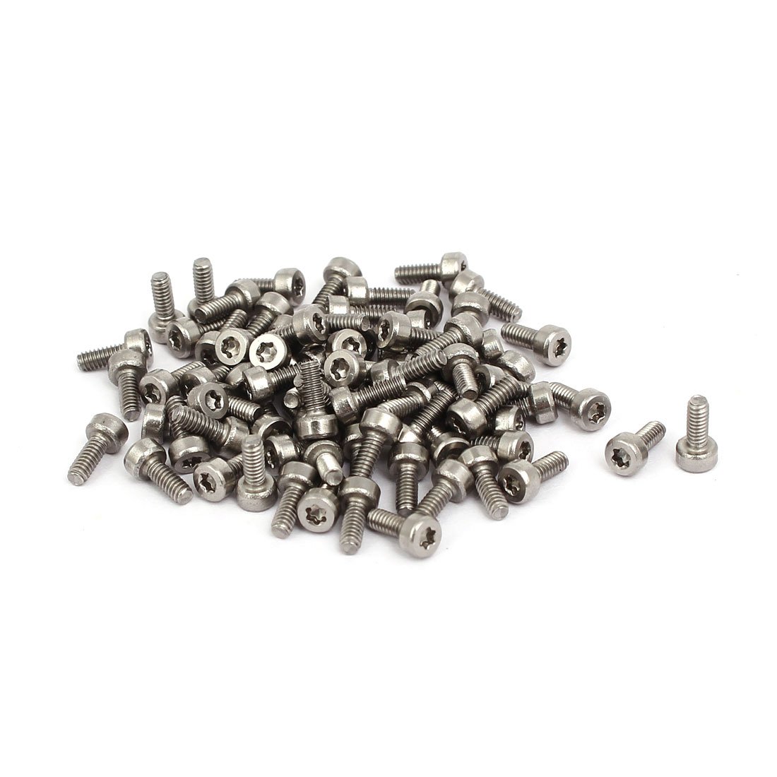 uxcell® M2x5mm Thread T6 Torx Drive 304 Stainless Steel Torx Socket Head Cap Screw 80pcs