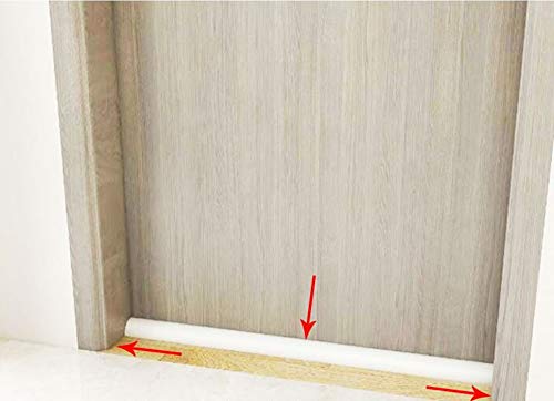Bathroom Foldable Block water Stopper sealing strip shower threshold dam Self-adhesive silicone shower barrier (39 Inch)
