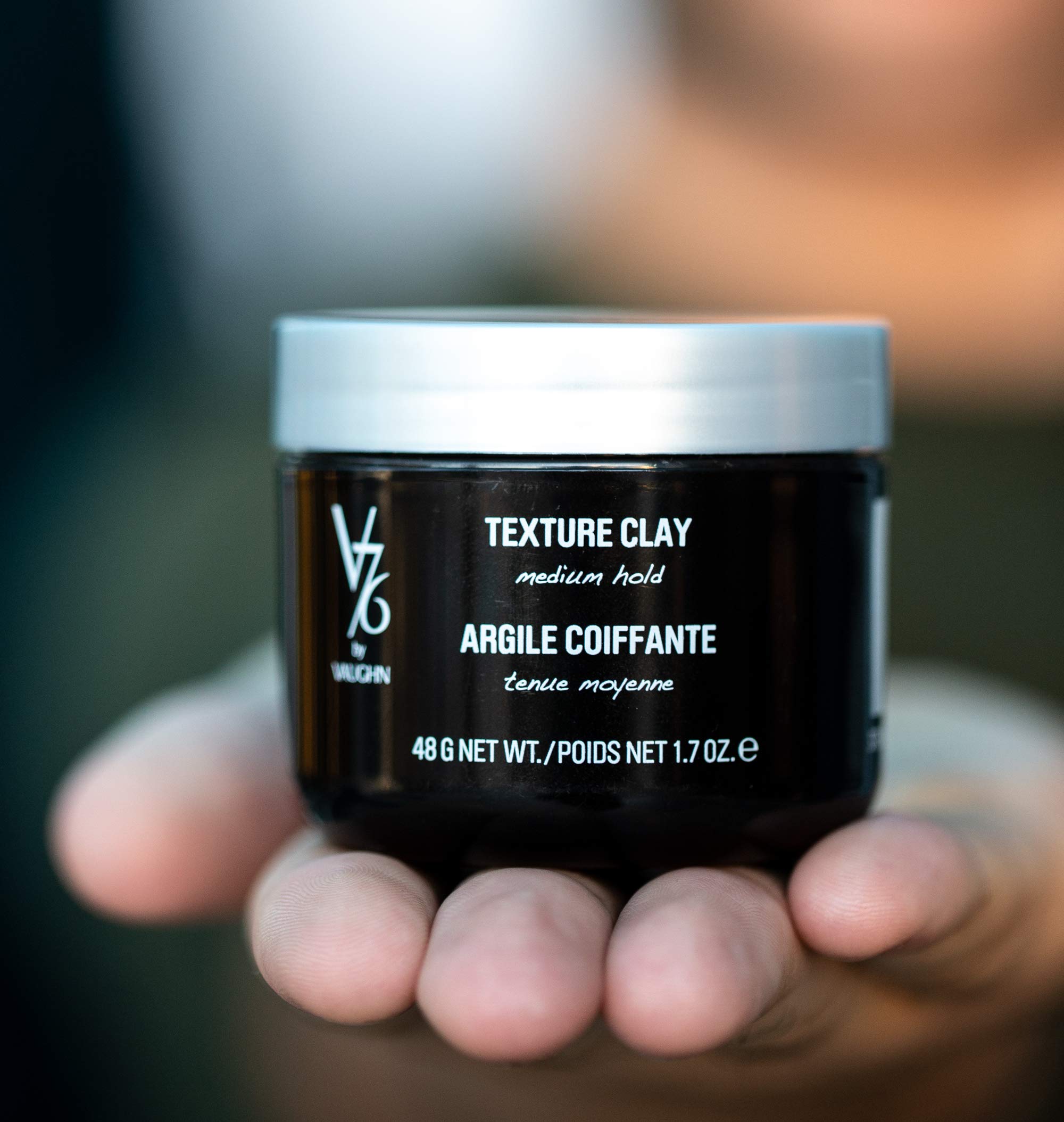 V76 by Vaughn Texture Clay Medium Hold Formula for Men, 1.7 oz