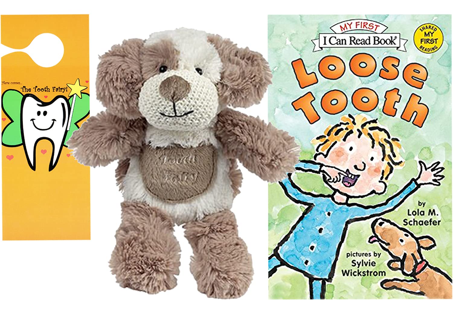 Maison Chic | Max The Puppy Tooth Fairy Pillow Stuffed Animal Plush Doll with Pocket | First Loose Tooth Toy | Door Hanger