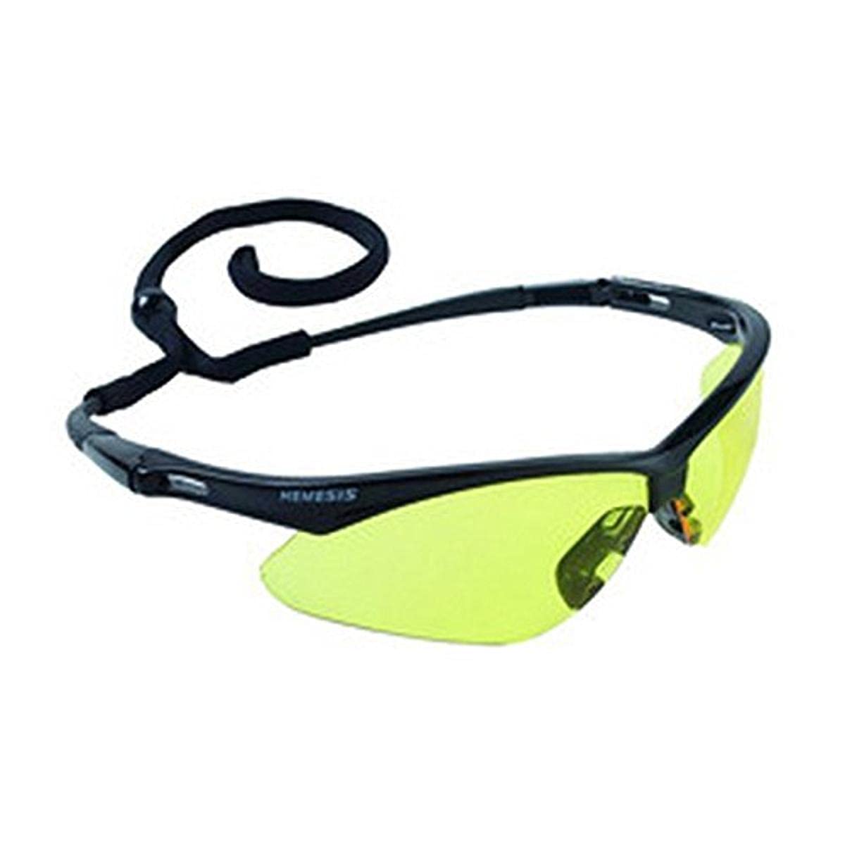 KIM CLARK 25659 Jackson V30 Nemesis Safety Glasses, 100% Polycarbonate Lens, Standard, Black/Amber