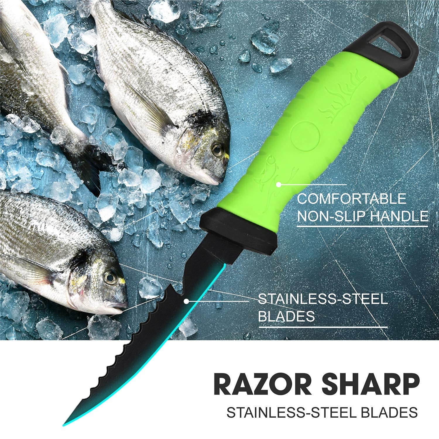 ANTOWIN Fishing Fillet Knife 5 Inch AND 7 Inch