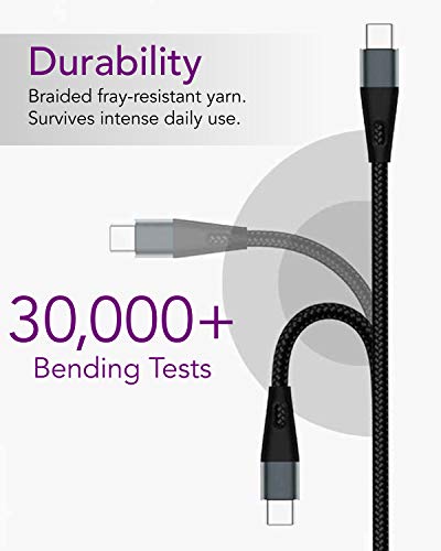 ZMI [6.6ft Black] Hi-Tension USB-C to USB Cable, Braided