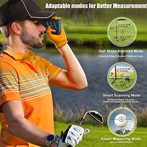 Auroland Pro Golf Rangefinder, 656Yard, Slope Measurement, Smart Scanning Mode, 6X Magnification, ±0.54 Yard Accuracy, Waterproof, Lithium Battery Included
